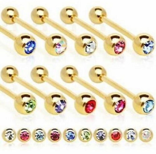 Titanium gold tongue bars £2.50 – Bodylink piercing studio Maidstone.